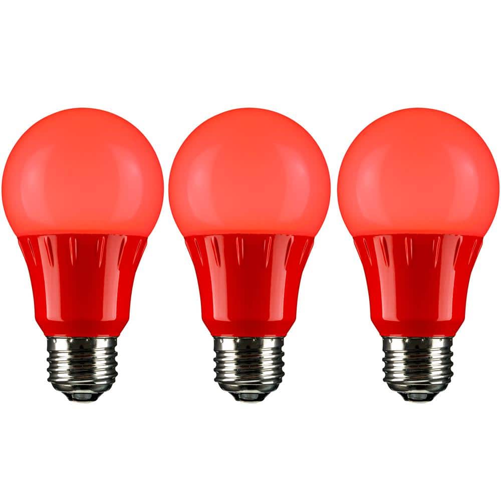 Sunlite 22-Watt Equivalent A19 LED Red Light Bulbs Medium E26 Base in ...