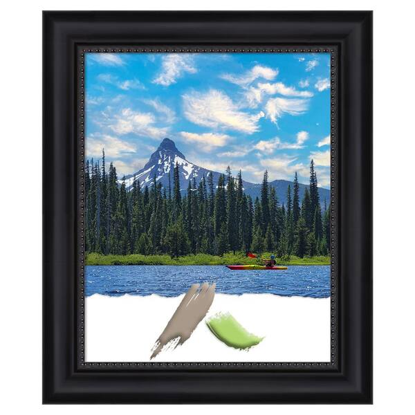 Amanti Art 16 in. x 20 in. Astor Black Picture Frame Opening Size ...
