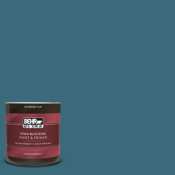 BEHR ULTRA 1 qt. #S460-6 Mammoth Mountain Flat Exterior Paint & Primer ...