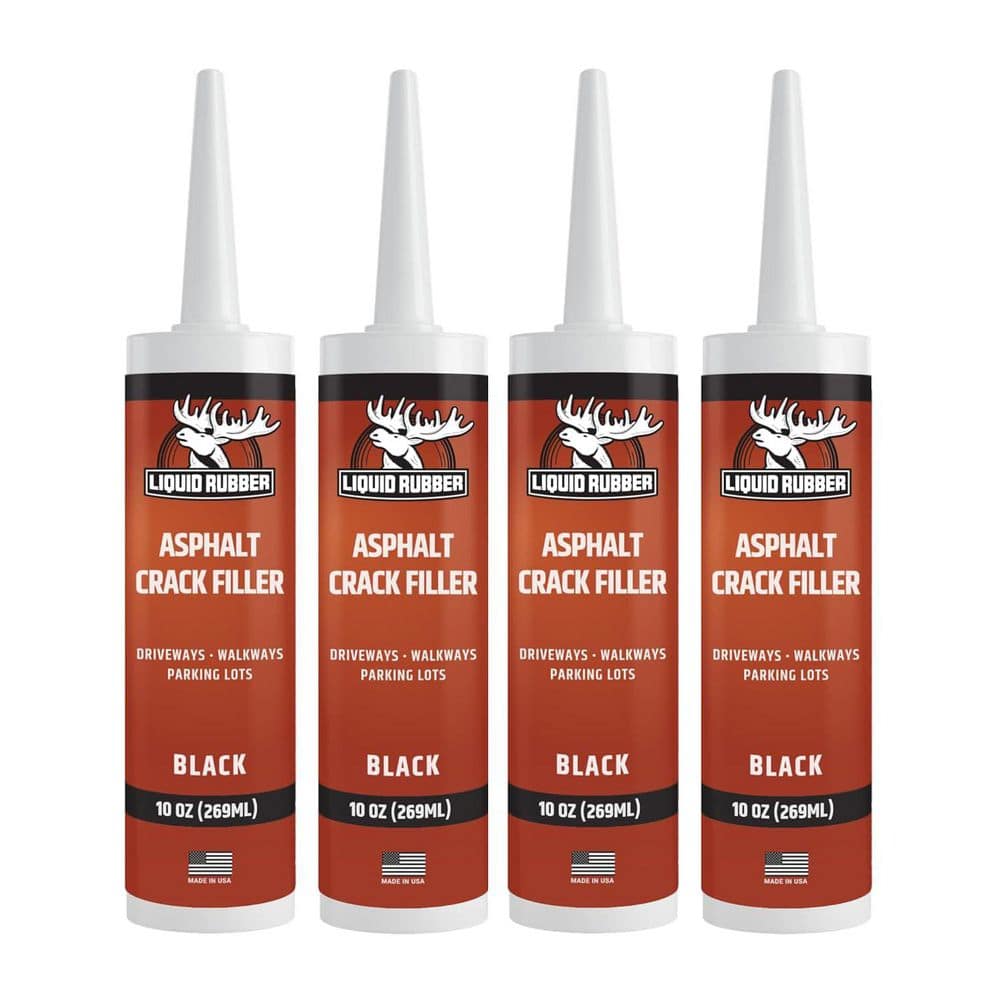 LIQUID RUBBER Asphalt Crack Filler 10 oz. Self-Leveling Waterproof ...