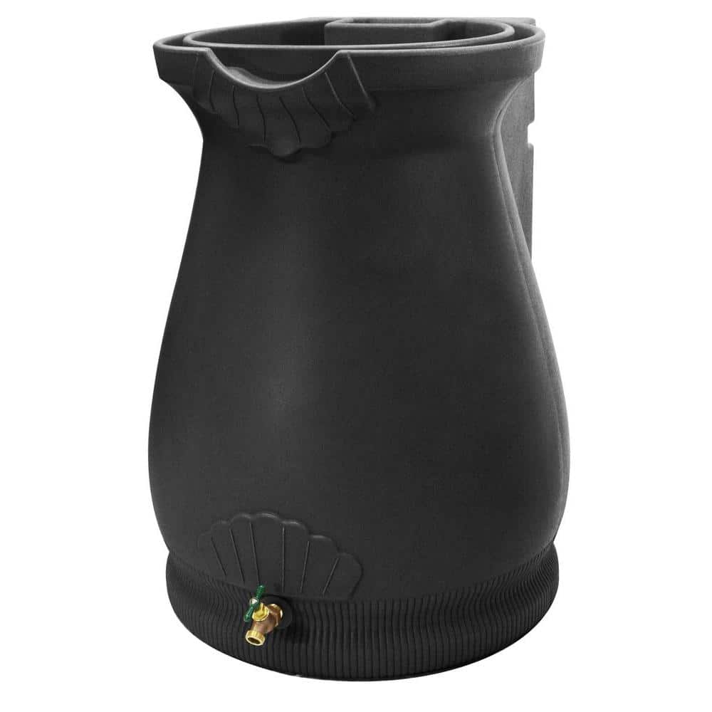 Rain Wizard 65 Gal. Black Urn RWURN-BLK - The Home Depot
