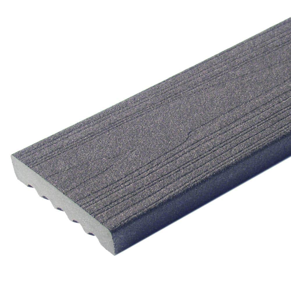 Veranda 1 in. x 5-1/2 in. x 16 ft. Gray Square Edge Composite Decking ...