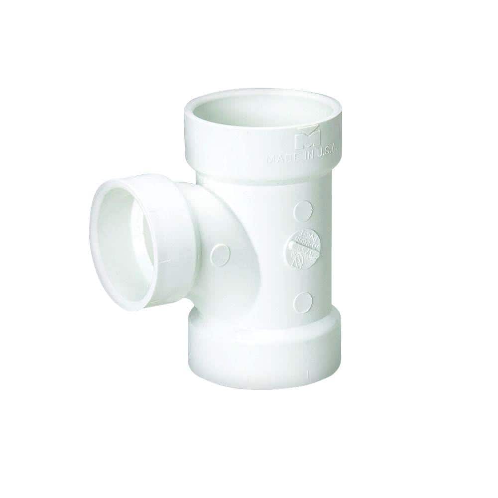 Mueller Streamline 4 in. x 4 in. x 3 in. PVC All-Hub DWV Sanitary ...