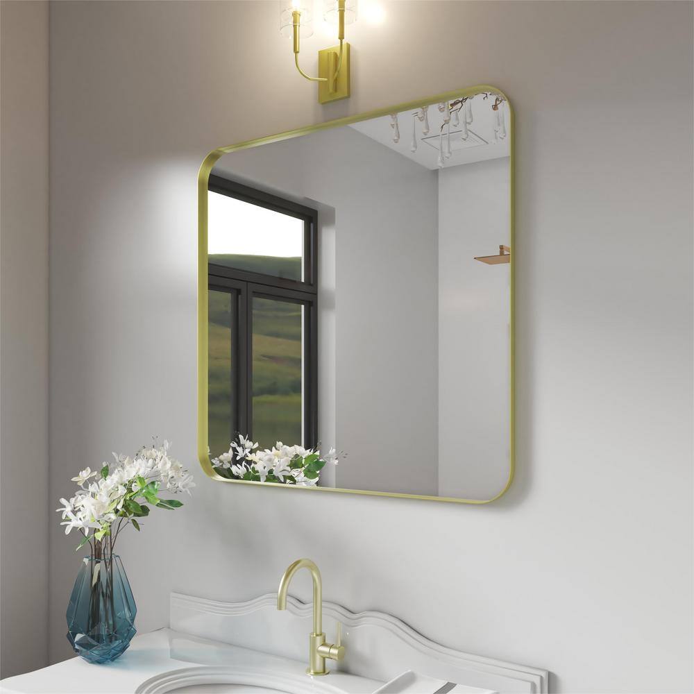 TOOLKISS 36 in. W x 36 in. H Rectangular Aluminum Framed Wall Bathroom ...