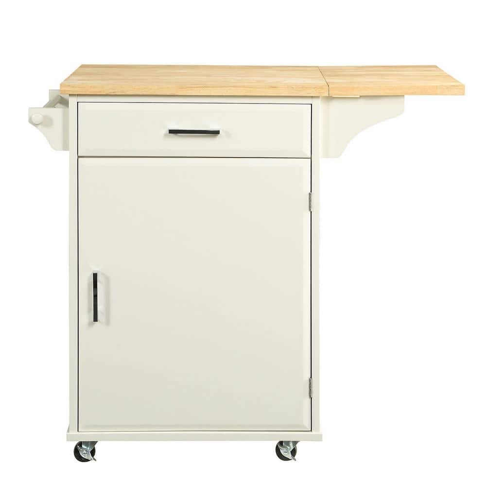 Easy Goods Living Townville Easy White Single Kitchen Cart ...