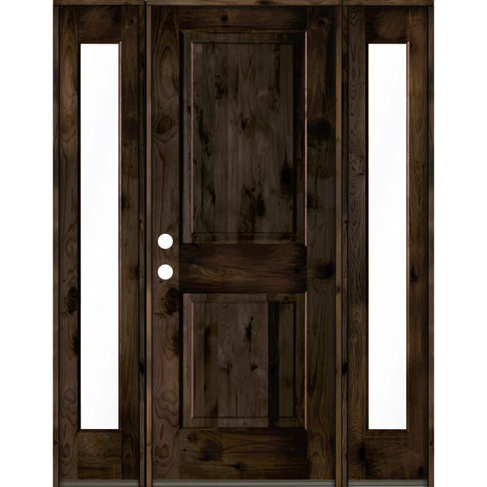 Krosswood Doors 58 in. x 80 in. Rustic Knotty Alder Right-Hand/Inswing ...