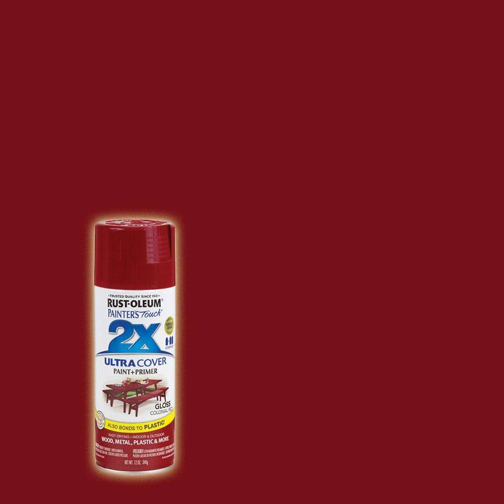 Rust-Oleum Painter's Touch 2X 12 oz. Gloss Colonial Red General Purpose ...