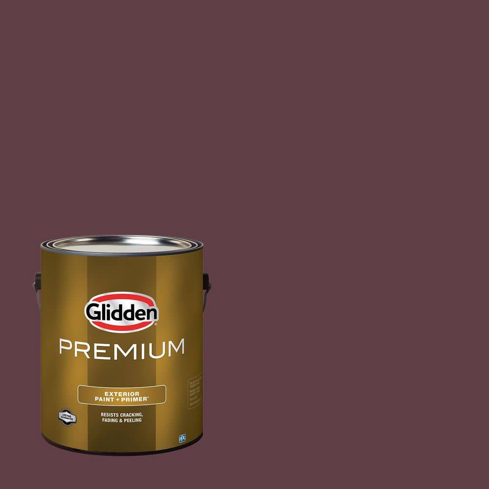 Glidden Premium 1 gal. PPG1048-7 Gooseberry Flat Exterior Latex Paint ...