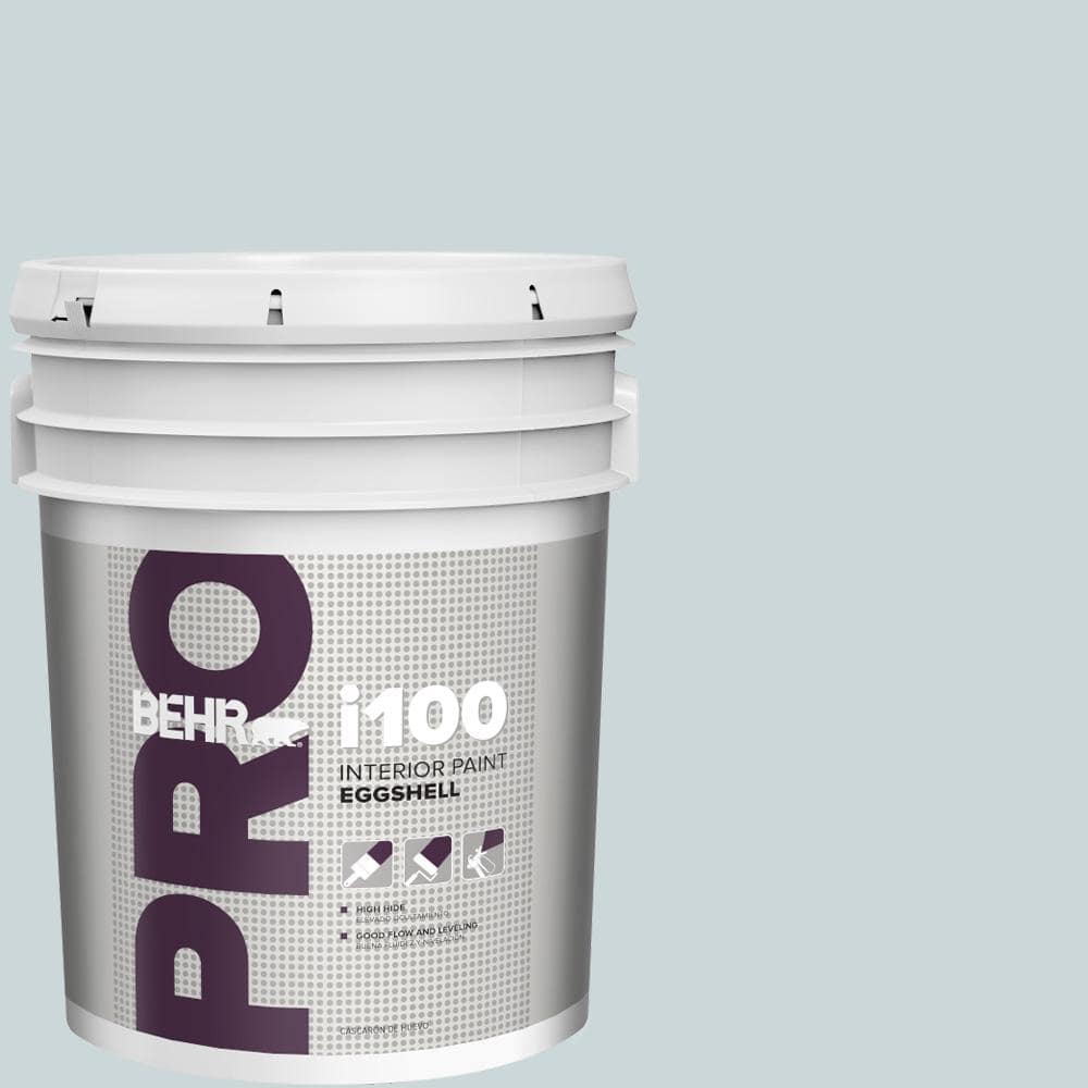 BEHR PRO 5 gal. #740E-2 Misty Surf Eggshell Interior Paint PR13005 ...