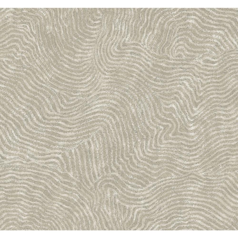 York Wallcoverings Taupe Modern Wood Metallic Non-Pasted Non-Woven ...