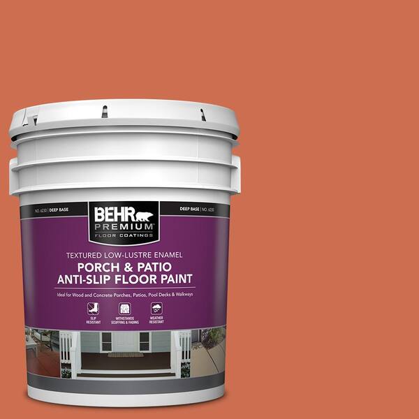 BEHR PREMIUM 5 gal. #M180-6 Tiki Torch Textured Low-Lustre Enamel ...