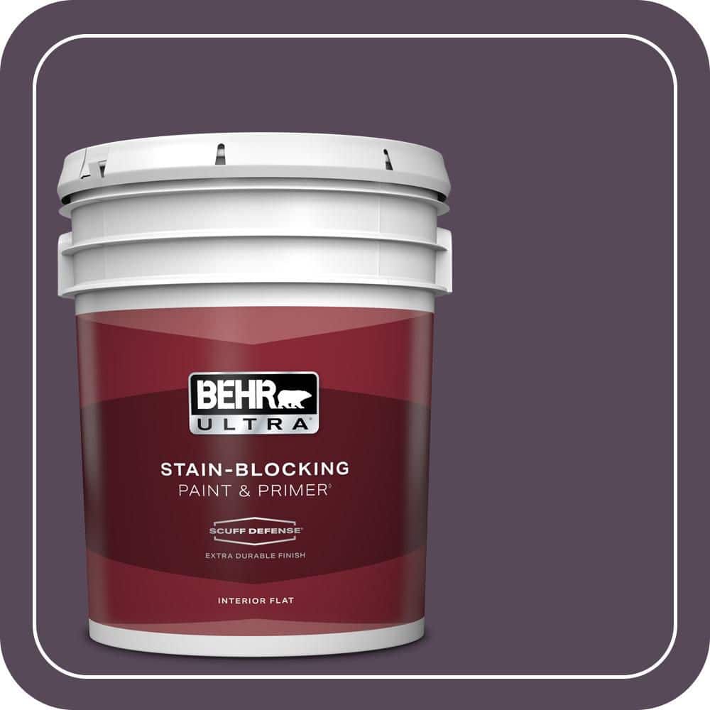 BEHR ULTRA 5 gal. #M100-7 Deep Merlot Extra Durable Flat Interior Paint ...