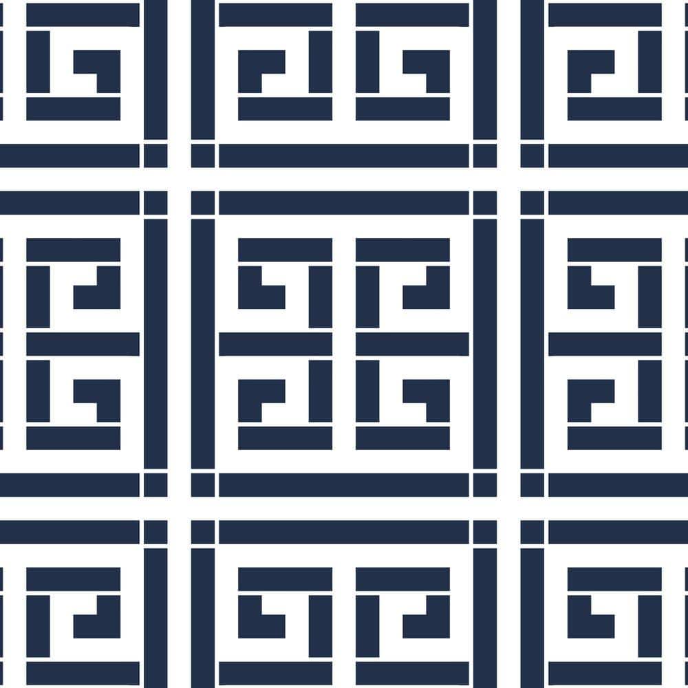 Stencil Ease 19.5 in. x 19.5 in. Crete Greek Key Wall Painting Stencil ...