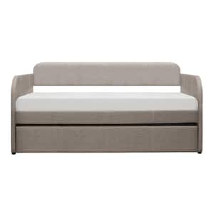 Lazzara Timmins Blue Fabric Upholstered Twin Daybed with Trundle 4969BU_ - The Home Depot