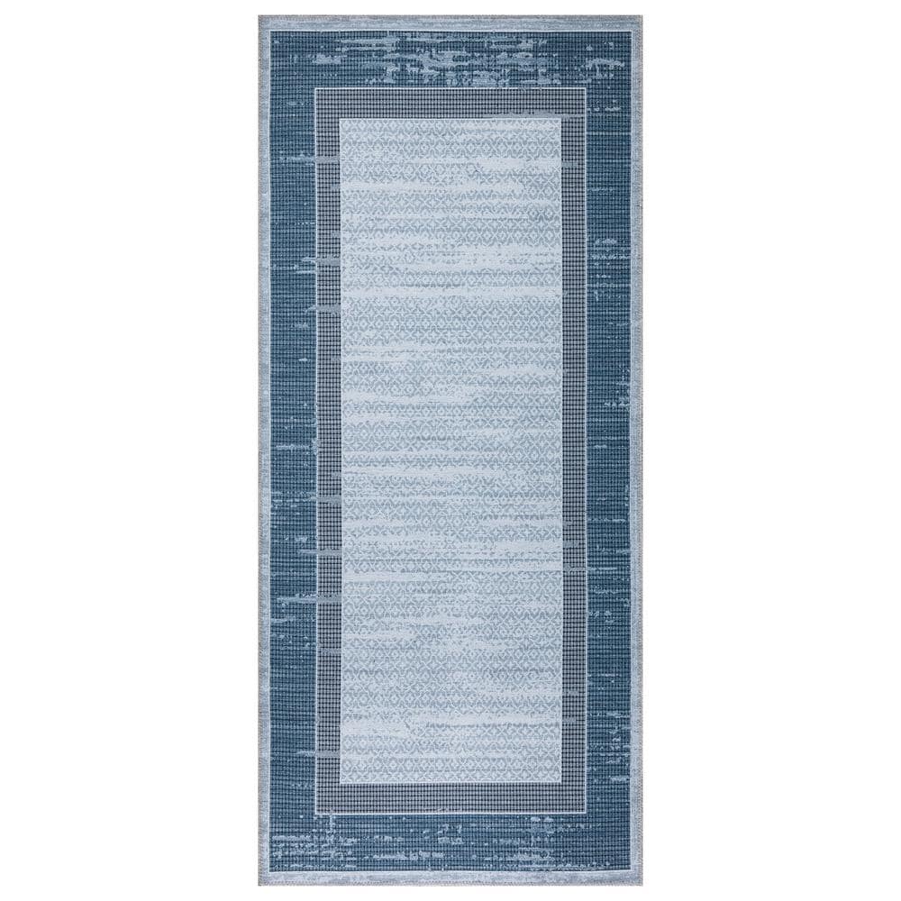 Ottomanson Non Shedding Washable Wrinkle-free Flatweave Border 3x6 ...