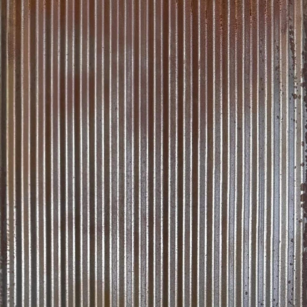 FROM PLAIN TO BEAUTIFUL IN HOURS Corrugated Metal 2 ft. x 2 ft. Rusted ...