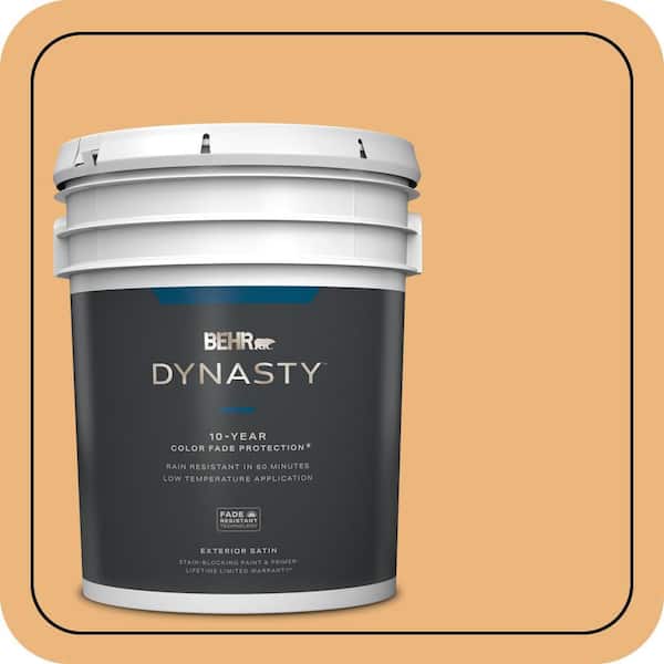 BEHR DYNASTY 5 gal. #ICC-100 Eastern Amber Satin Enamel Exterior Stain ...