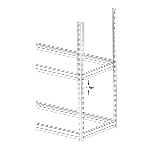 KING'S RACK Black 5-Tier Boltless Tier Height Adjustable Garage Steel ...