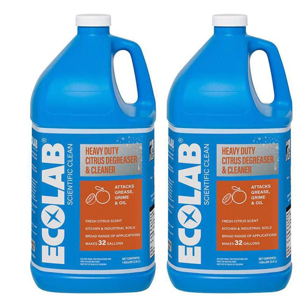 ECOLAB 1 Gal. Heavy Duty Citrus Degreaser Concentrate Cleaner, Attacks ...