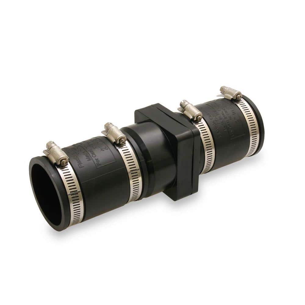PLUMBFLEX 2 in. x 2 in. Plastic Sump Pump Check Valve with PVC Adapters ...