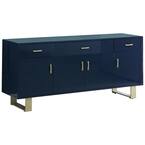 Best Master Furniture Tyrion 73 in. L Navy Sideboard T1953NS - The Home ...