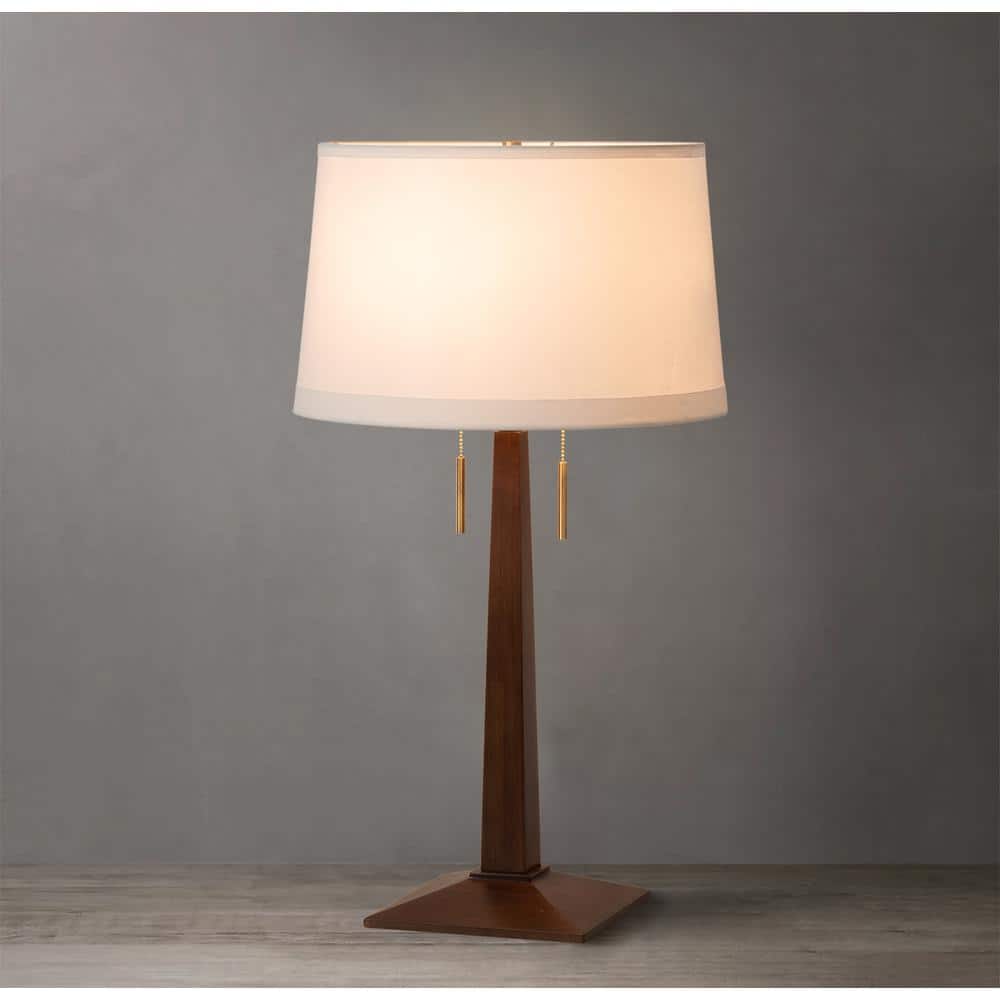 NOVA of California Taper 30in. Dark Walnut Wood LED Table Lamp for ...