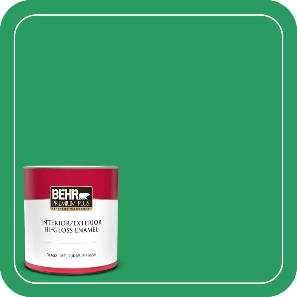 BEHR PREMIUM PLUS 1 qt. #S-G-450 Herbal Tea Hi-Gloss Enamel Interior ...