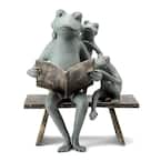 Reading Frog Family Garden Statue 53029