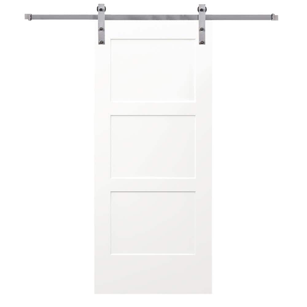 MMI DOOR 36 in. x 80 in. Birkdale Primed Solid Core Composite Sliding ...