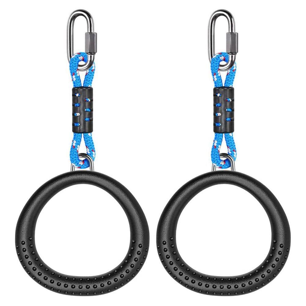 2-Pack Gymnastic Rings, Outdoor Training Equipment, Plastic/Rubber, Non ...