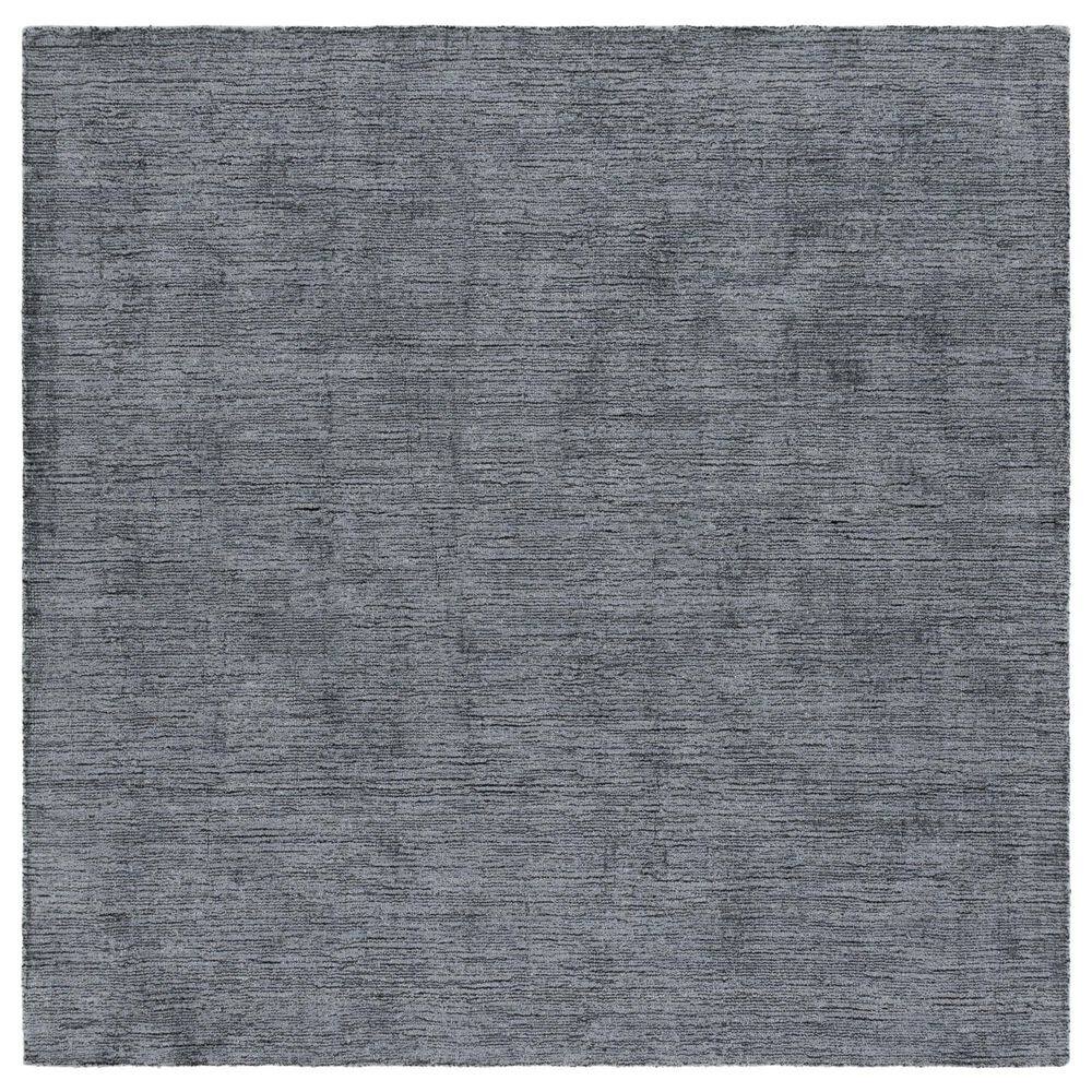 SAFAVIEH Mirage 6 ft. x 6 ft. Black Solid Distressed Square Area Rug ...