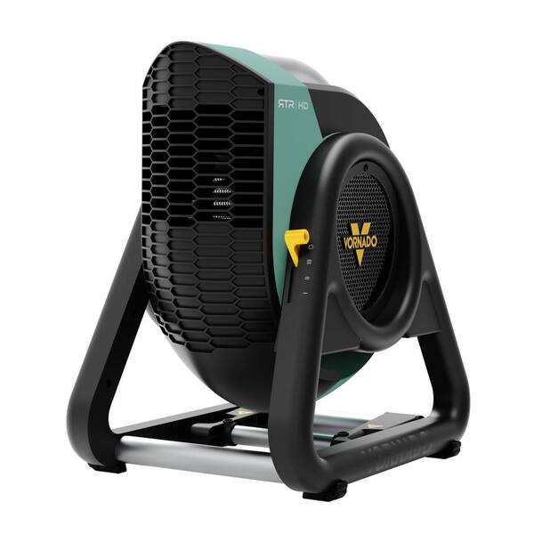 Vornado RTR HD 7.56 in. 3-Fan Speeds Floor Fan in Green with Cord ...
