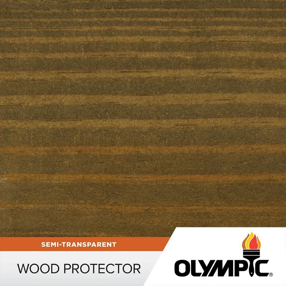 Olympic Wood Protector 1 gal. ST-2008 Coffee Exterior Semi-Transparent ...