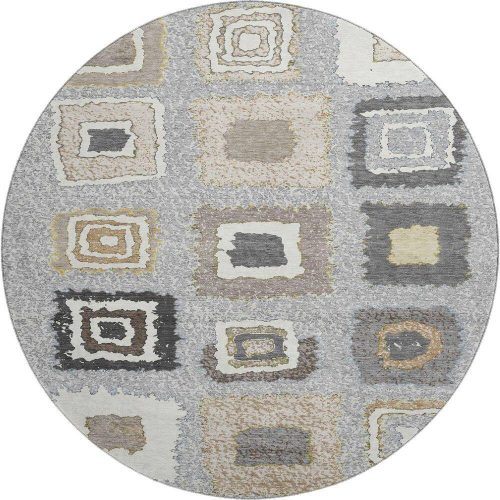 Addison Rugs Mayfield Premium Machine Washable Abstract AMF2014 Gray 8 ...
