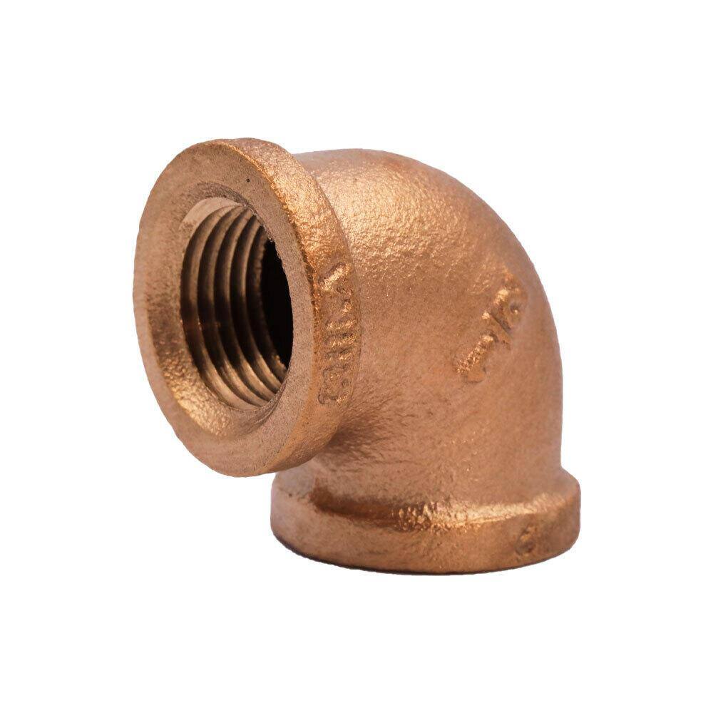 Anderson Metals 1/2 in. FIP 90-Degree Red Brass Elbow Fitting 860463 ...