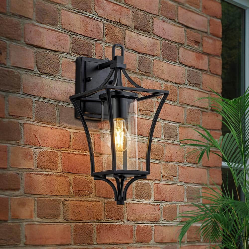 Reviews for HUOKU El campo 15.8 in. 1-Light Matte Black Dusk to Dawn ...