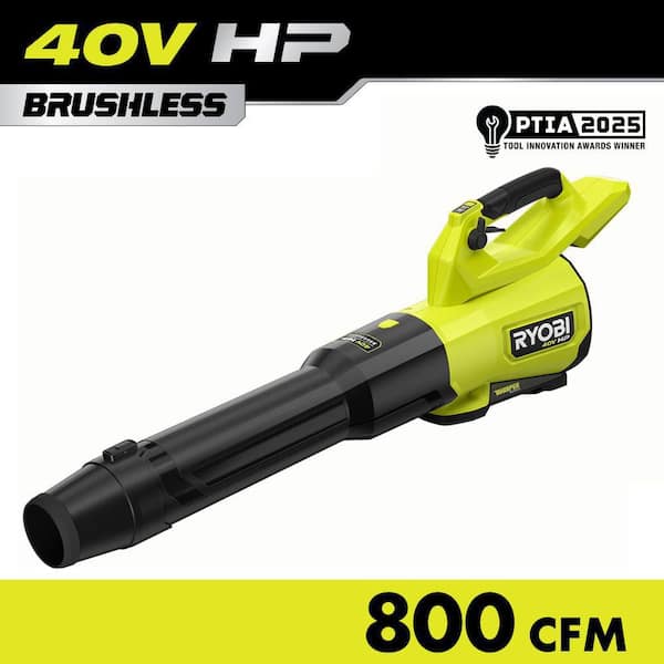 RYOBI 40V HP Brushless Whisper Series 180 MPH 800 CFM Cordless Battery ...