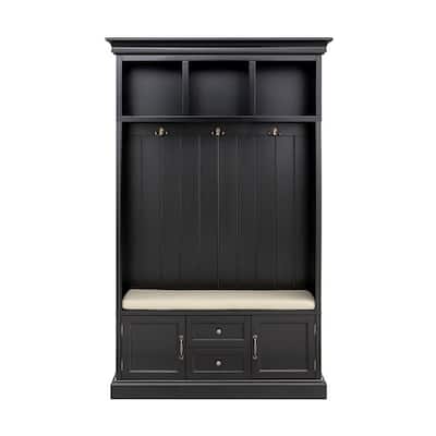 Home Decorators Collection Royce Storage Solid Black Bench SK19076R1-BK