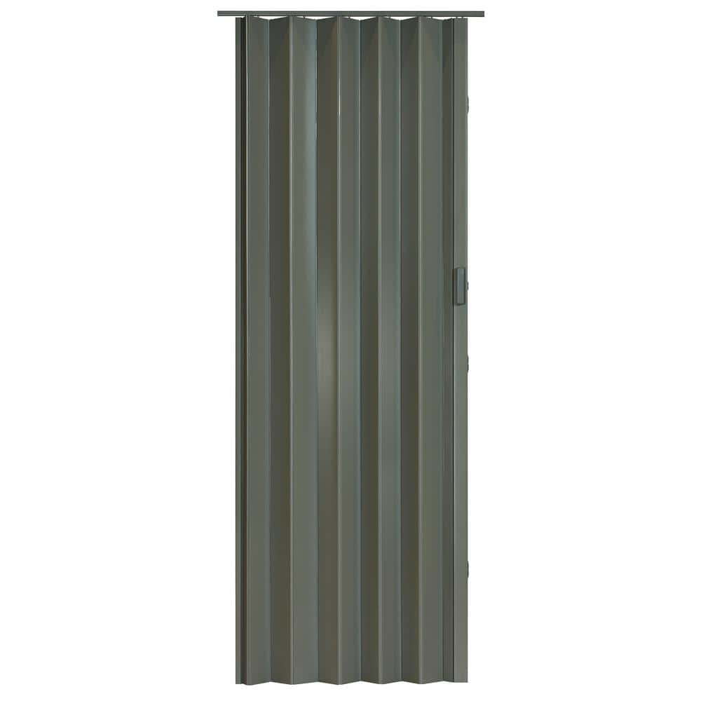 Spectrum Elite 48 in. W. x 96 in. City Grey Vinyl Accordion Door with ...