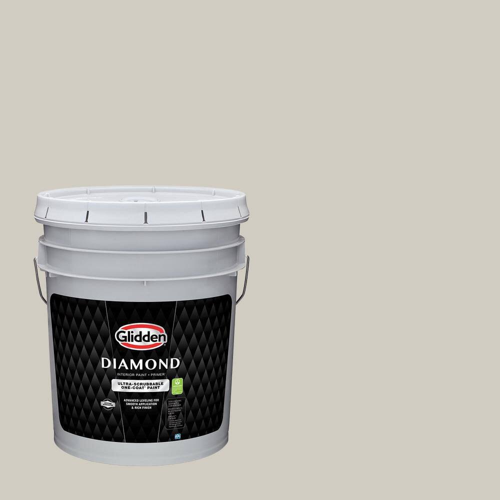 Glidden Diamond 5 gal. PPG1025-3 Whiskers Eggshell Interior Paint with ...