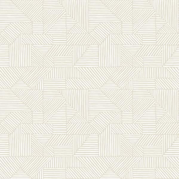 SCOTT LIVING Crescendo Silver Block Geometric Wallpaper Sample 4177 ...