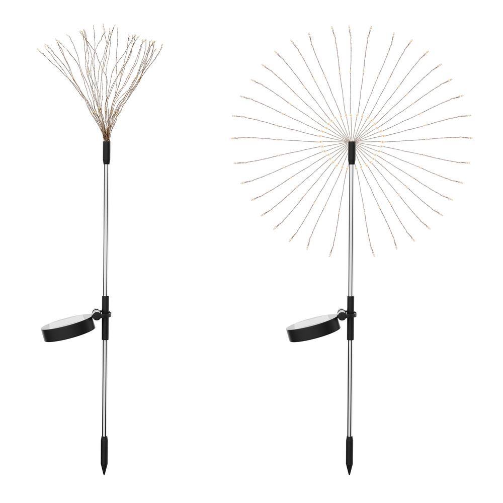 Briignite LED Firework Garden Lights - 120 LEDs, Warm White, 40 Copper ...