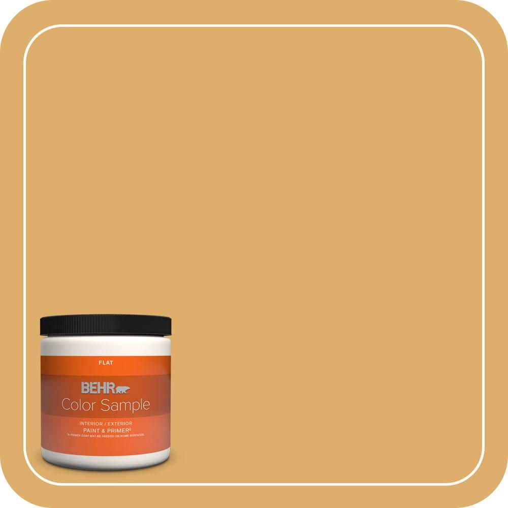 BEHR PREMIUM PLUS 8 oz. #320D-5 Sweet Maple Flat Interior/Exterior ...