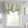 Laura Ashley Cassidy 50 in. L x 25 in. W Floral Cotton Tie Up Valance ...