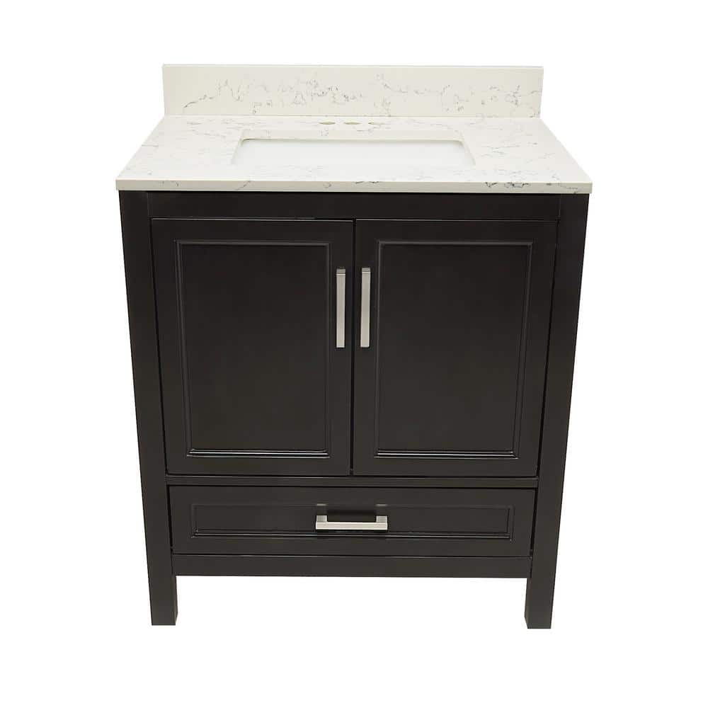 Ella Nevado 31 in. W x 22 in. D x 36 in. H Bath Vanity in Espresso with ...