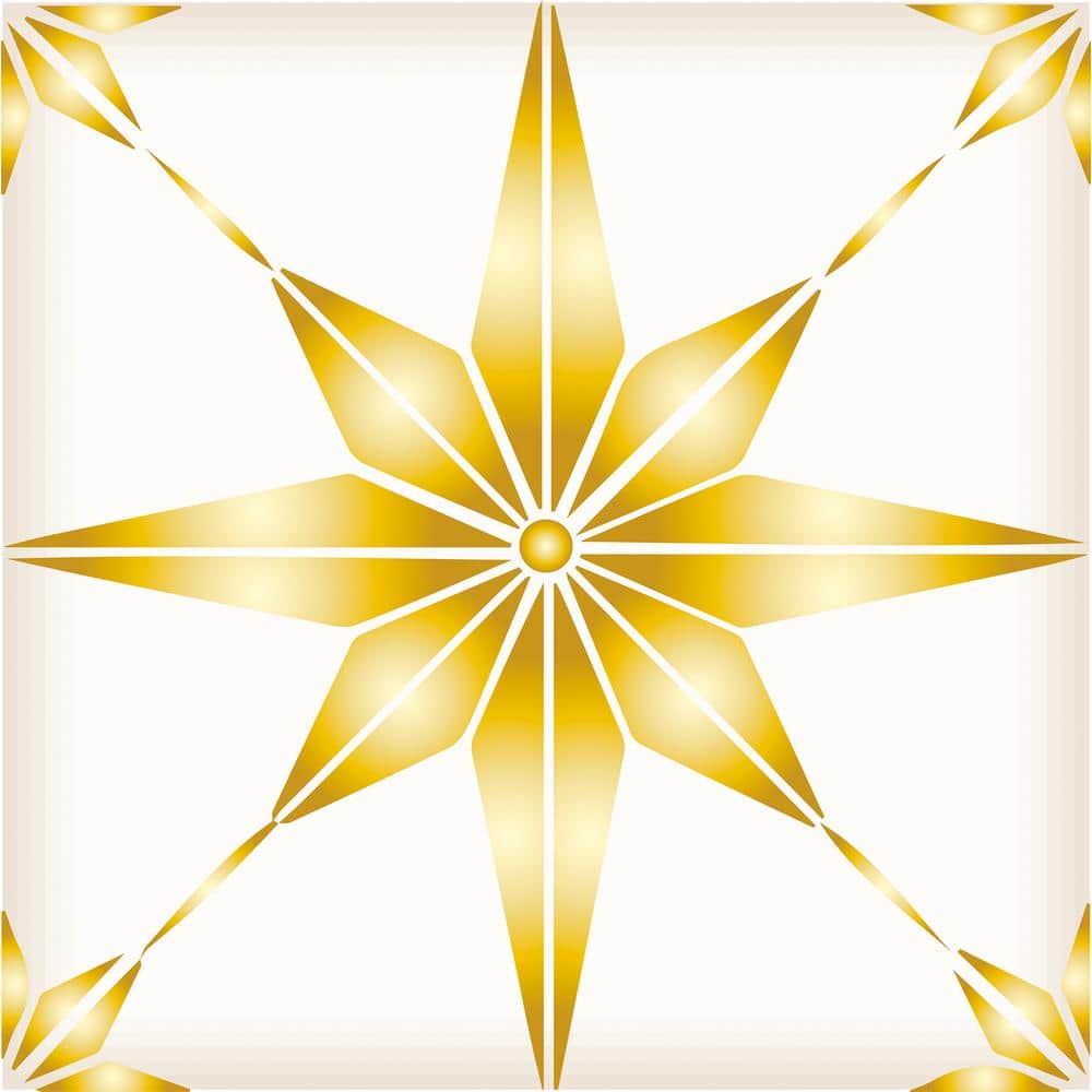 MI ALMA Yellow B73 4 in. x 4 in. Vinyl Peel and Stick Tile (24-Tiles, 2 ...