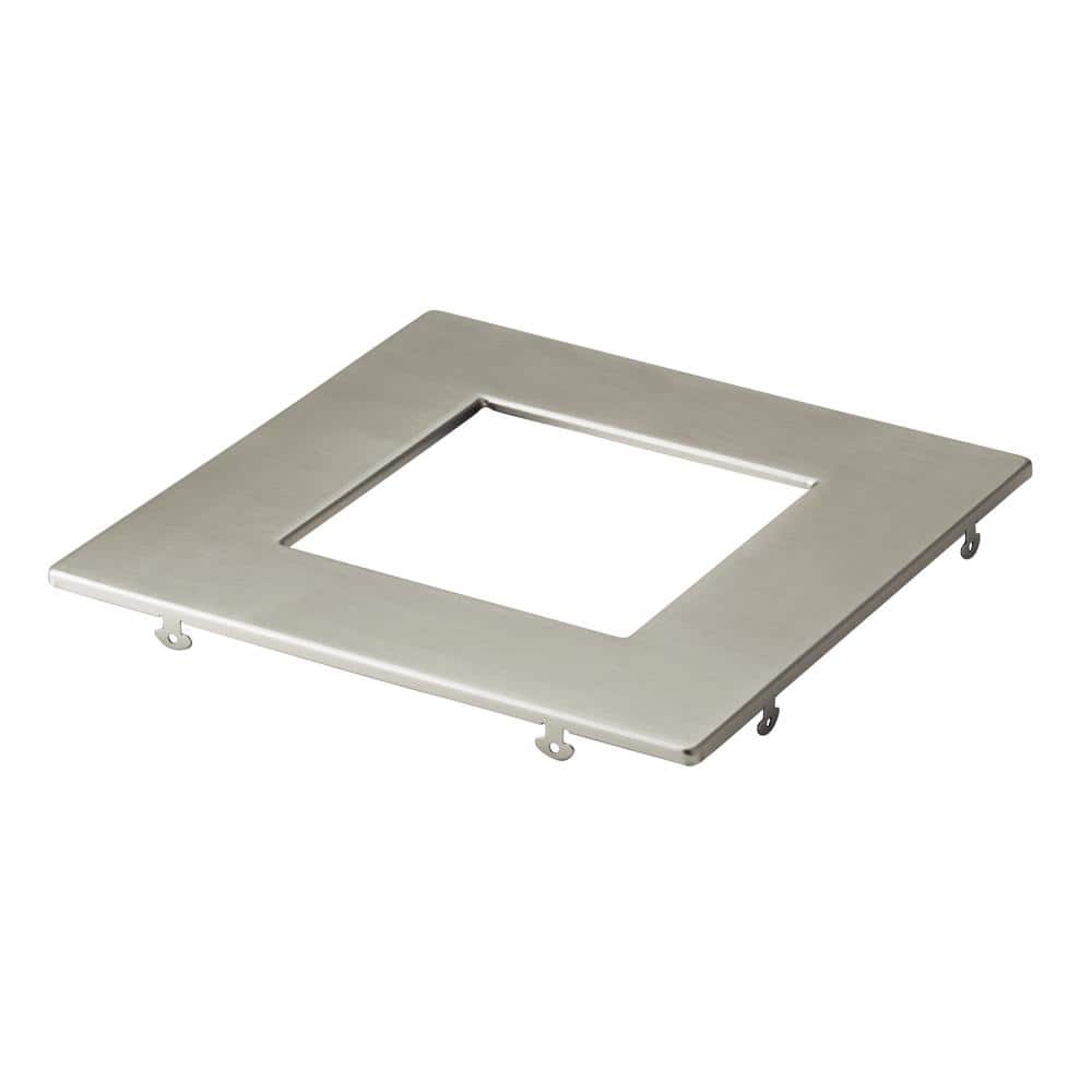 KICHLER Direct-to-Ceiling 6 in. Brushed Nickel Square Ultra-Thin ...