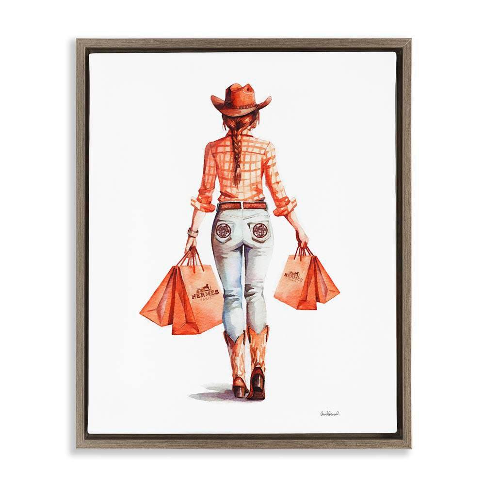 Stupell Industries Modern Chic Cowgirl by Amanda Greenwood Brown ...