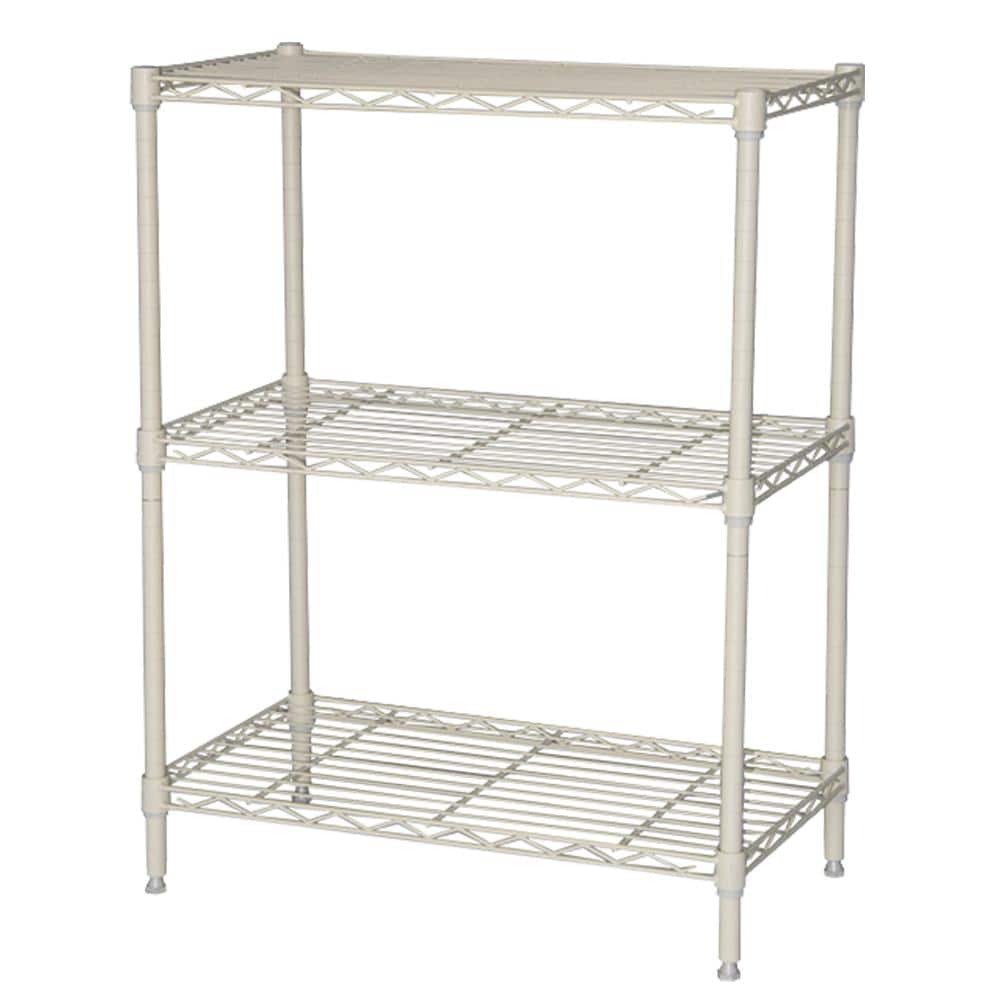 Reviews for HDX Ivory 3-Tier Metal Wire Shelving Unit (23 in. W x 30 in ...