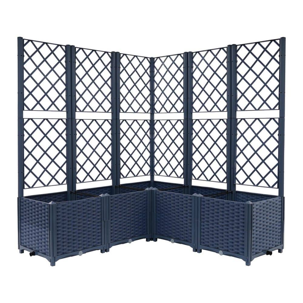 YIYIBYUS 47.2 in. x 55.9 in. x 15.7 in. Rectangular Blue Outdoor PP ...